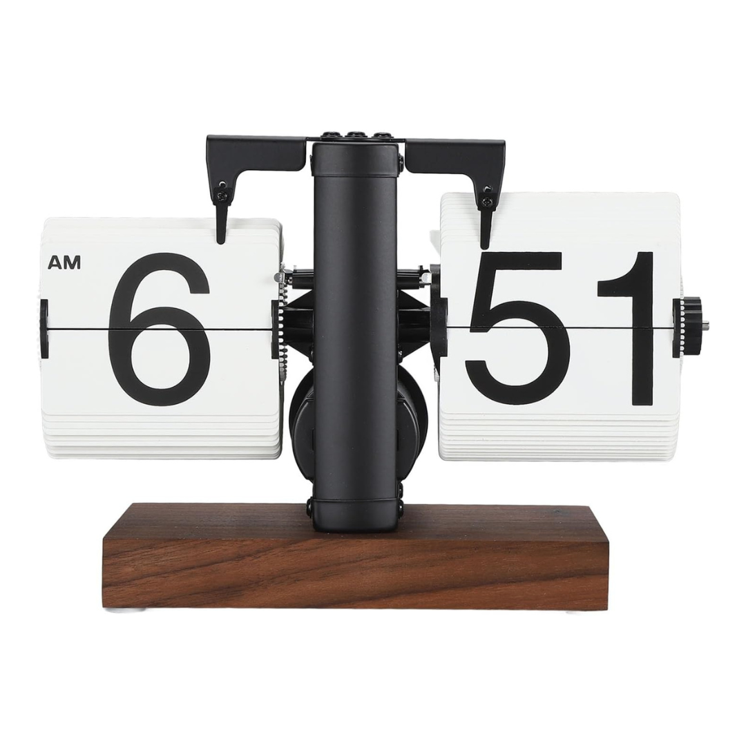 Retro Flip Clock - Vintage Black Flip Desk Clock – Majesty Home Decor