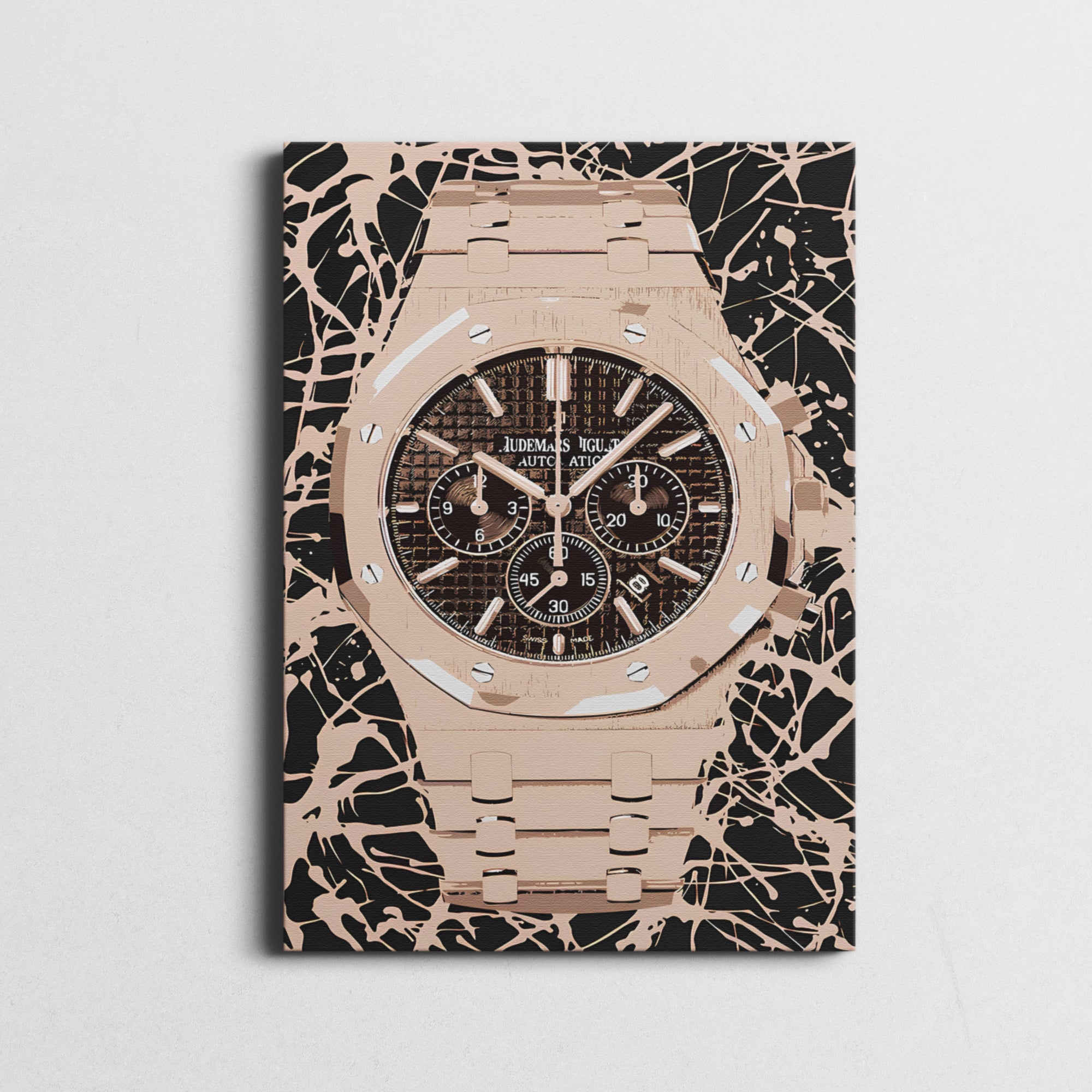 Golden Chronograph Watch Wall Art - Luxury Watch Poster & Gifts ...