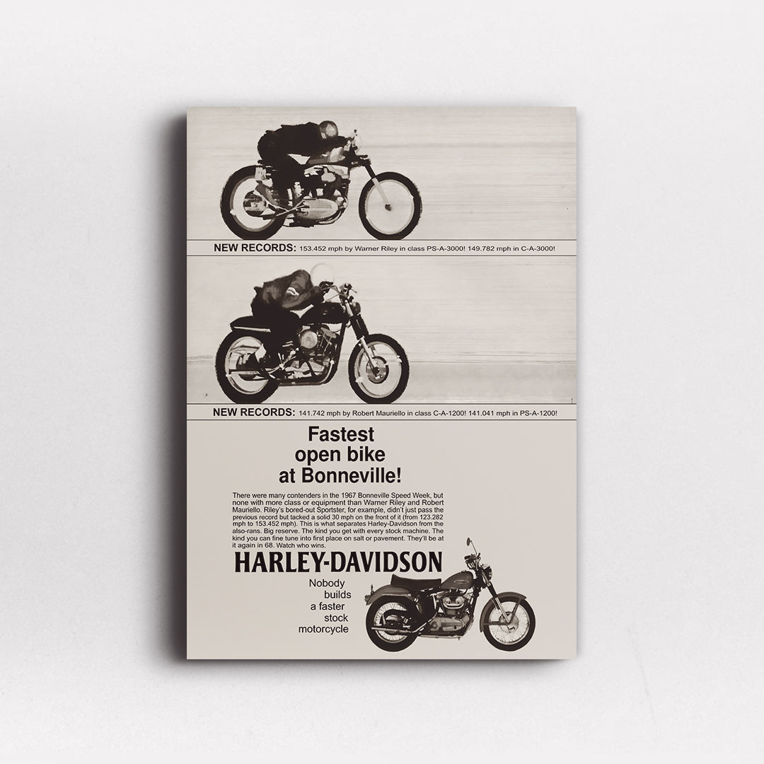 Harley Davidson Vintage Ads | Classic Motorbike Wall Art | Harley ...