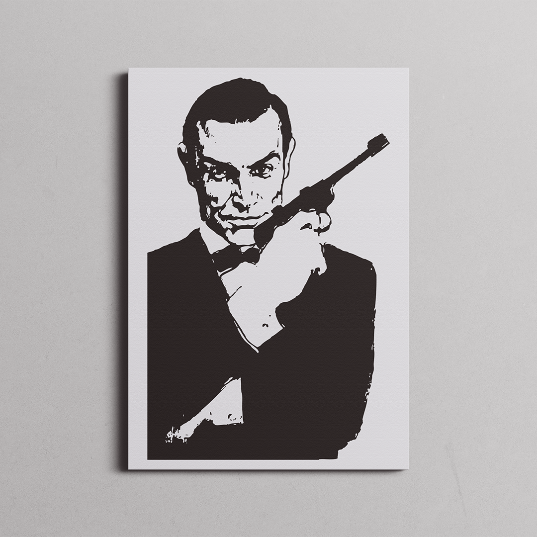 James Bond Drawing Poster- The perfect poster for all James Bond fans!