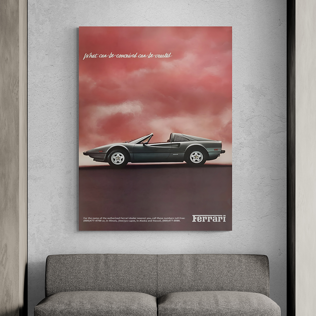 Ferrari Vintage Advertising Art - Classic Posters & Canvas Prints