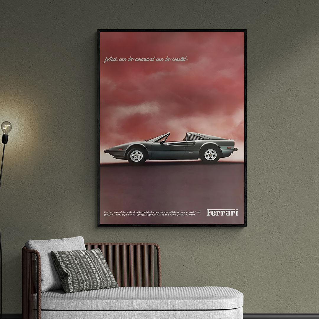 Ferrari Vintage Advertising Art - Classic Posters & Canvas Prints